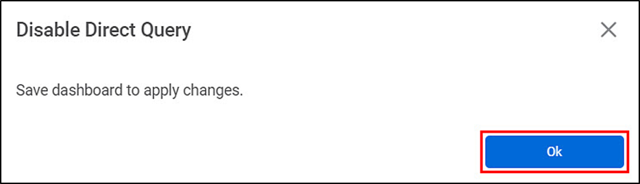 Disable Direct Query